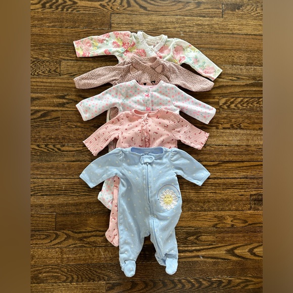 One Pieces | Bundle Of 5 3 Months Girl Baby Sleepers | Poshmark